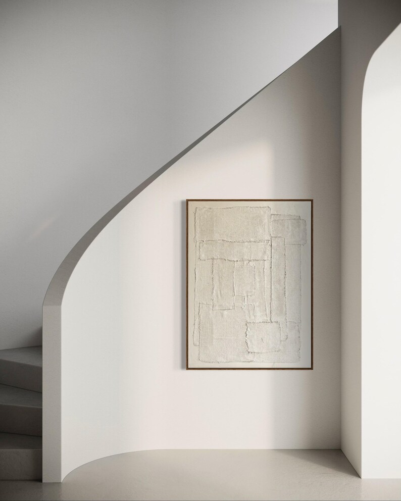 Textured Plaster Art | Minimalist Canvas, Modern Home Decor - Etsy