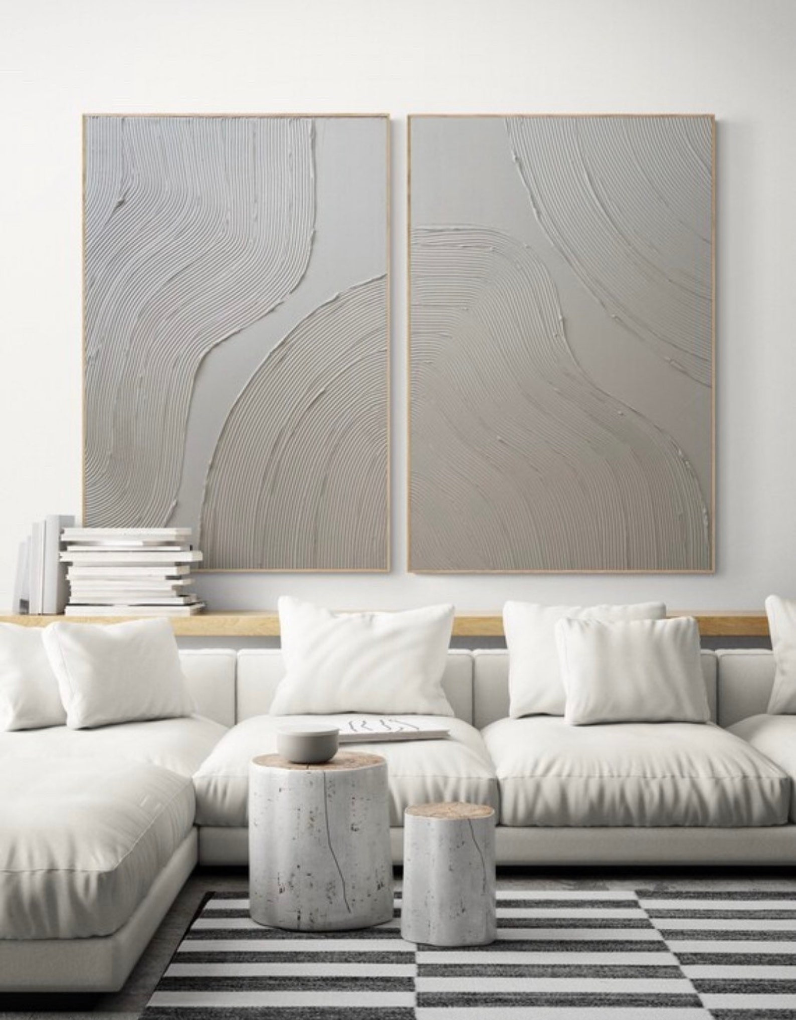 Textured Minimalist Canvas Art Home Decor Minimalist Home - Etsy