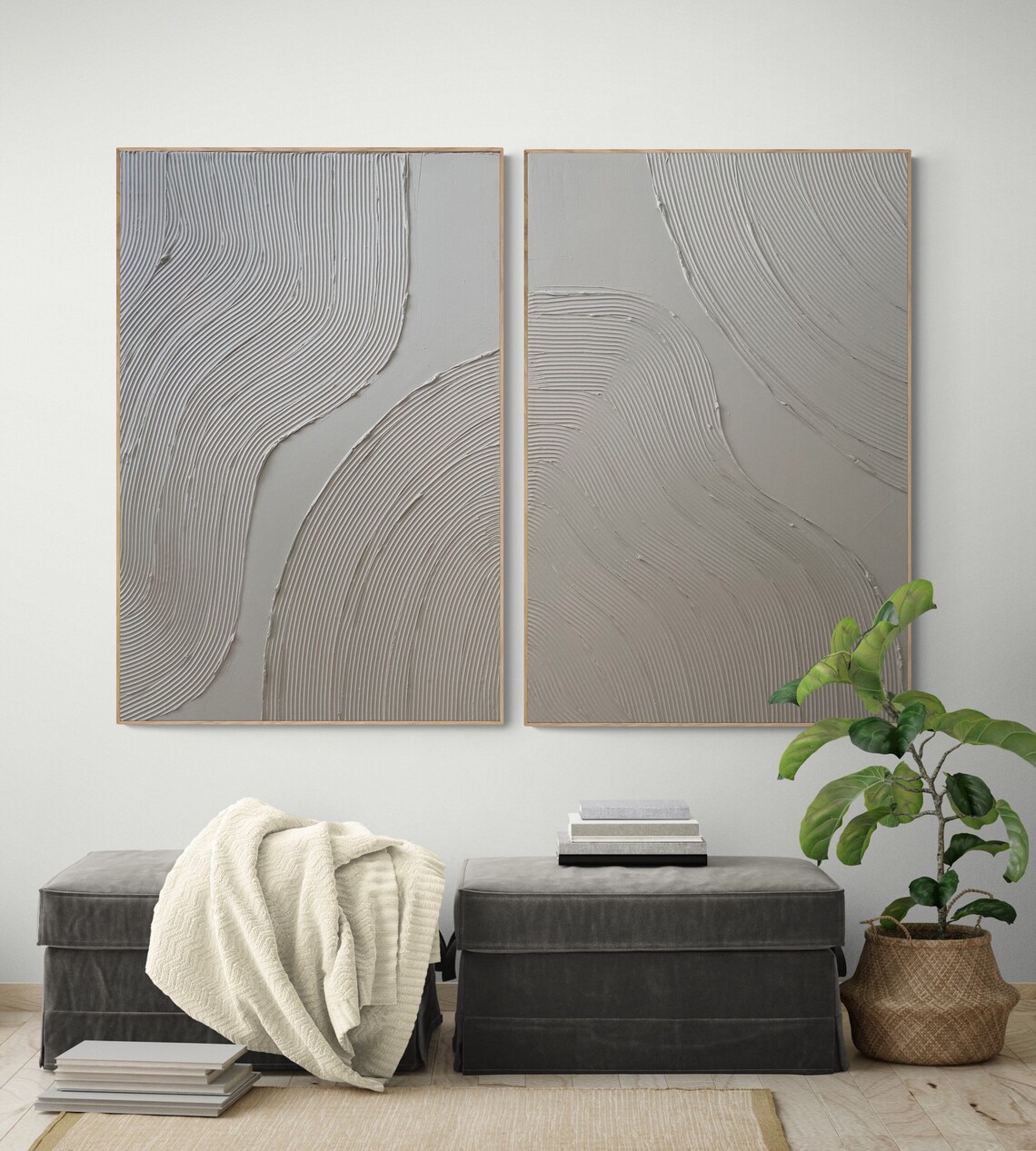 Textured Minimalist Canvas Art Home Decor Minimalist Home - Etsy