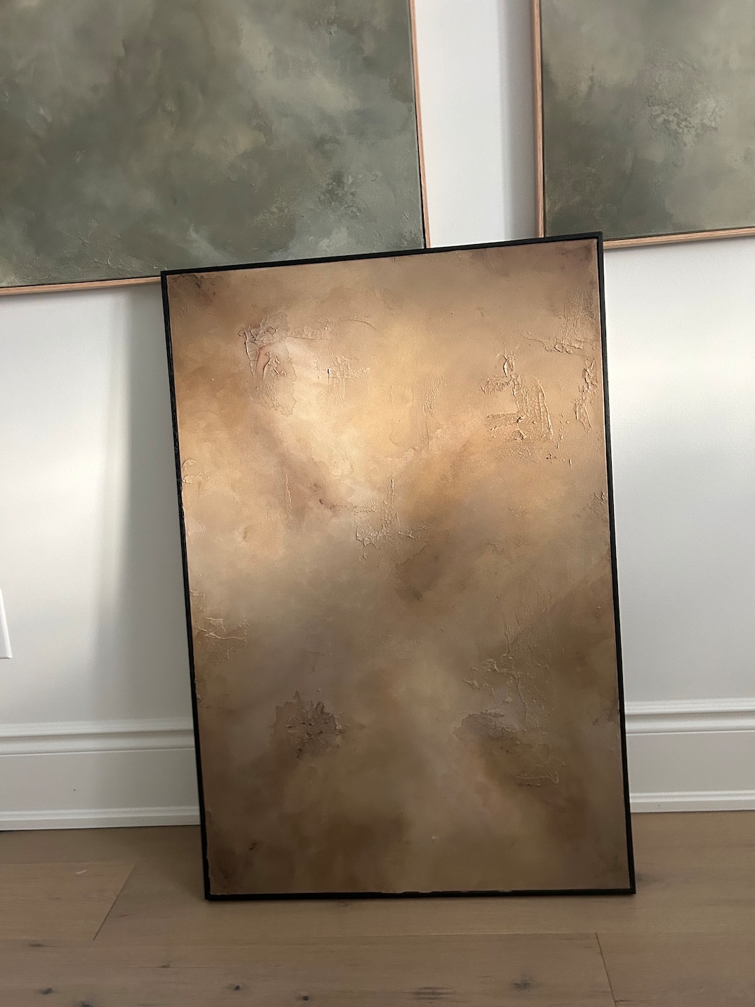 Textured Canvas Art | Earthy Brown, Minimalist Home Decor - Etsy