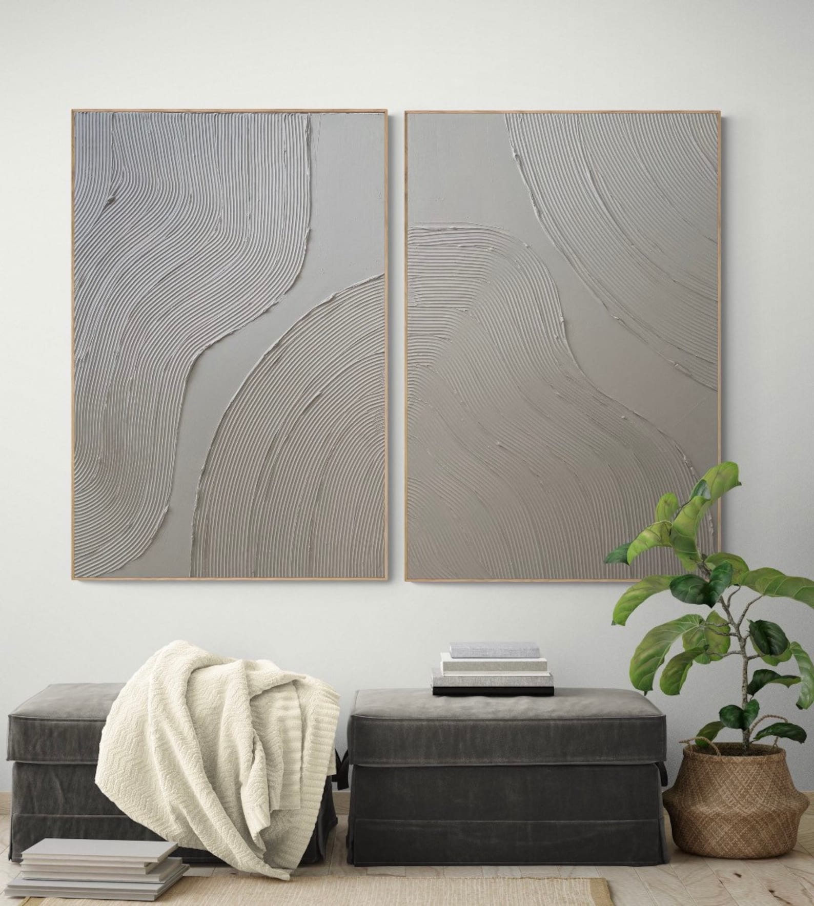 Textured Minimalist Canvas Art Home Decor Minimalist Home - Etsy