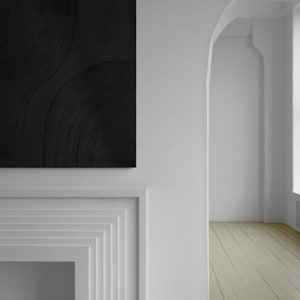 Black Textured Minimalist Canvas Art | Gift | Home Decor | Minimalist ...