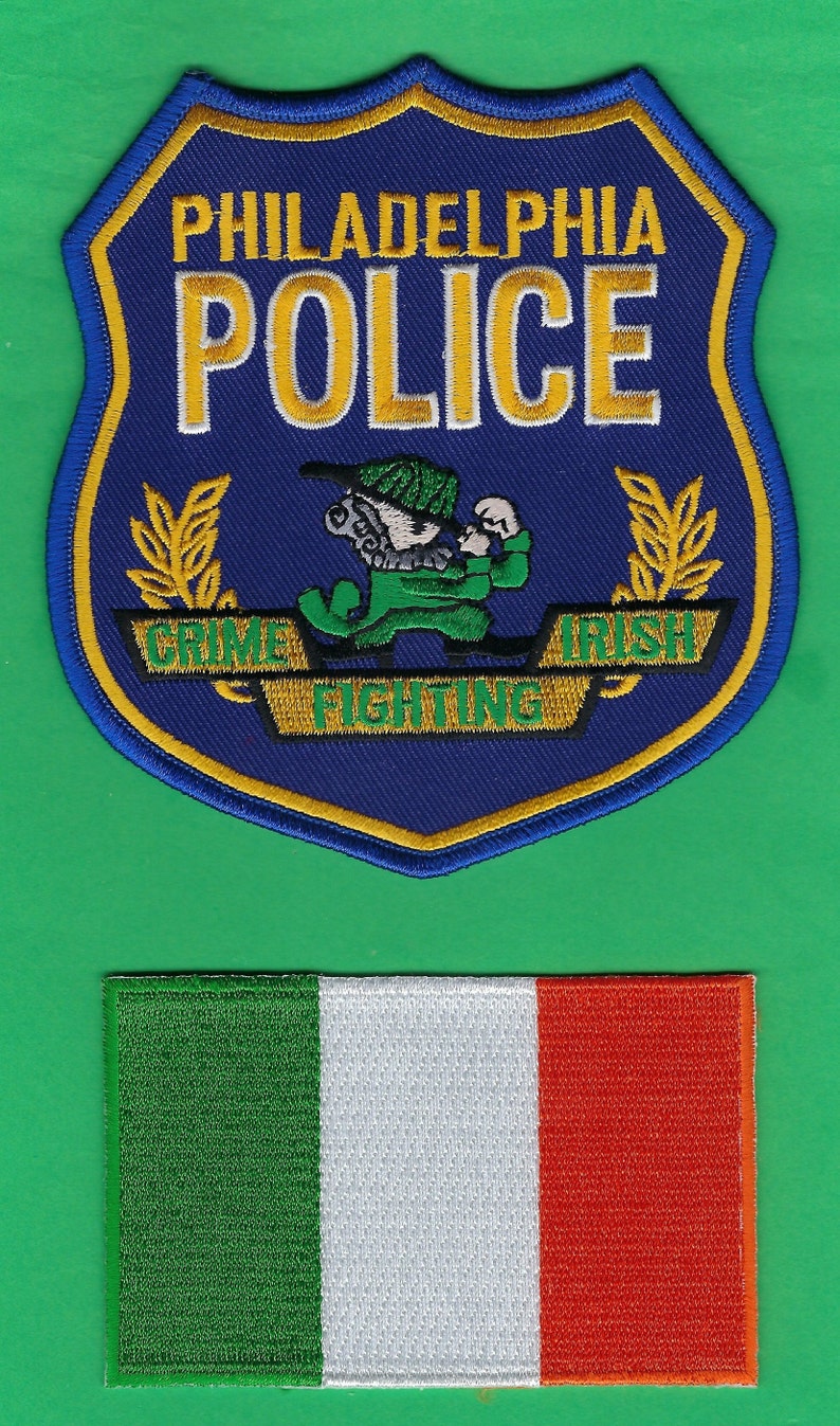 PHILADELPHIA POLICE DEPARTMENT Irish Officer Embroidered Patch Set ...