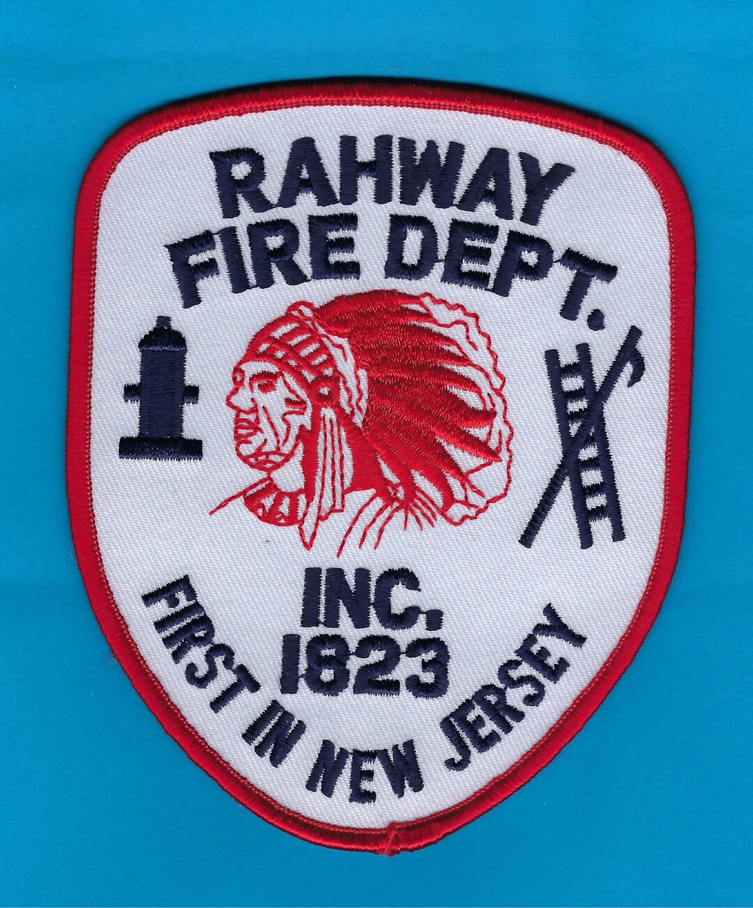 RAHWAY FIRE DEPT Patch First in New Jersey Very Nice Collector's Patch ...