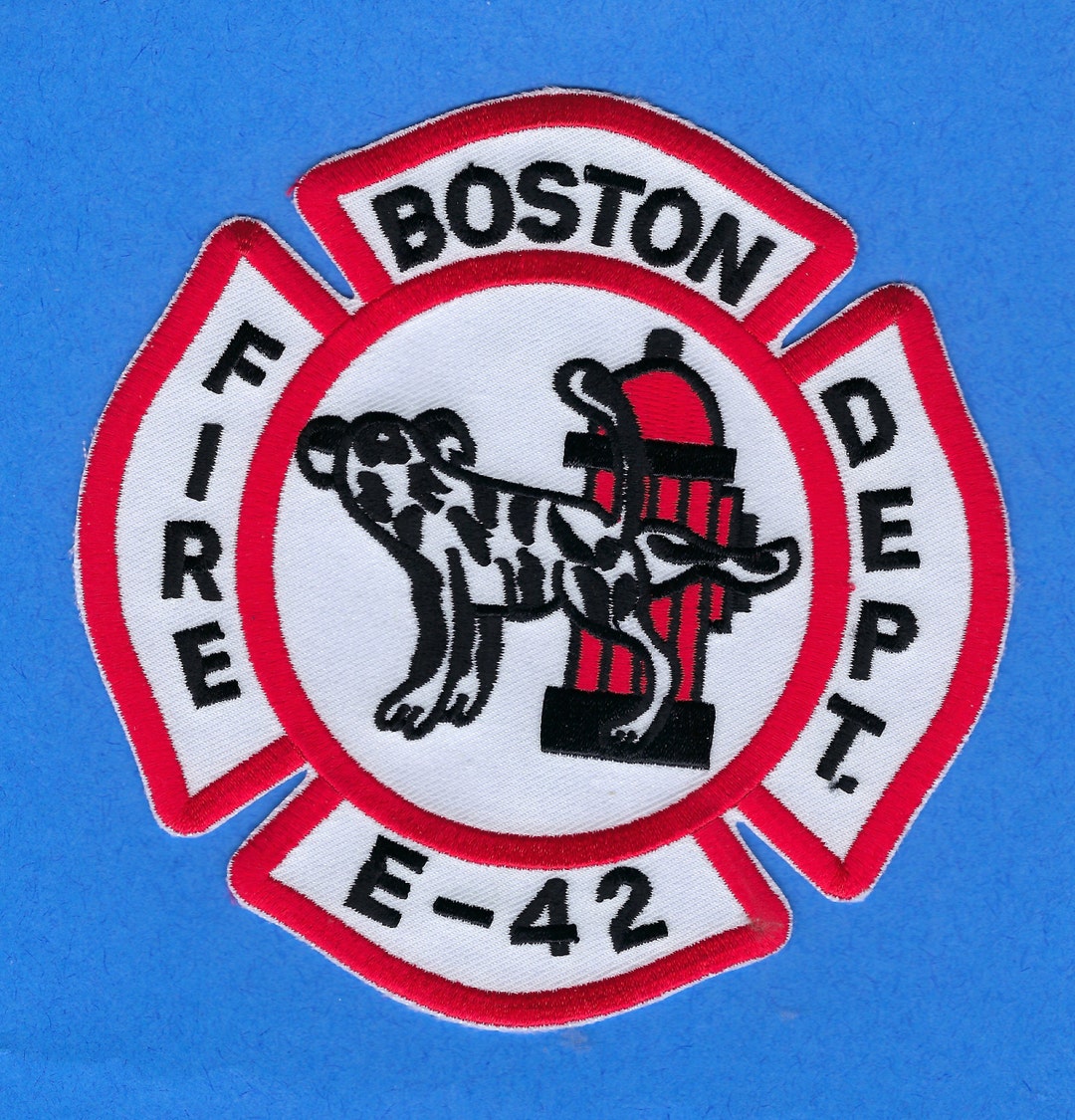 BOSTON FIRE DEPARTMENT Engine 42 Embroidered 5-inch Company Patch ...