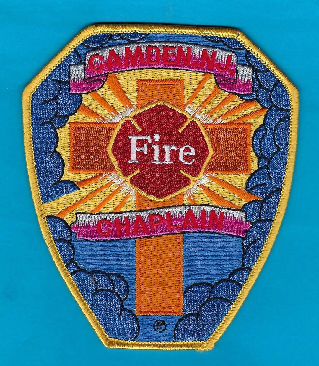CAMDEN FIRE Department CHAPLAIN Patch New Jersey Outstanding LK - Etsy