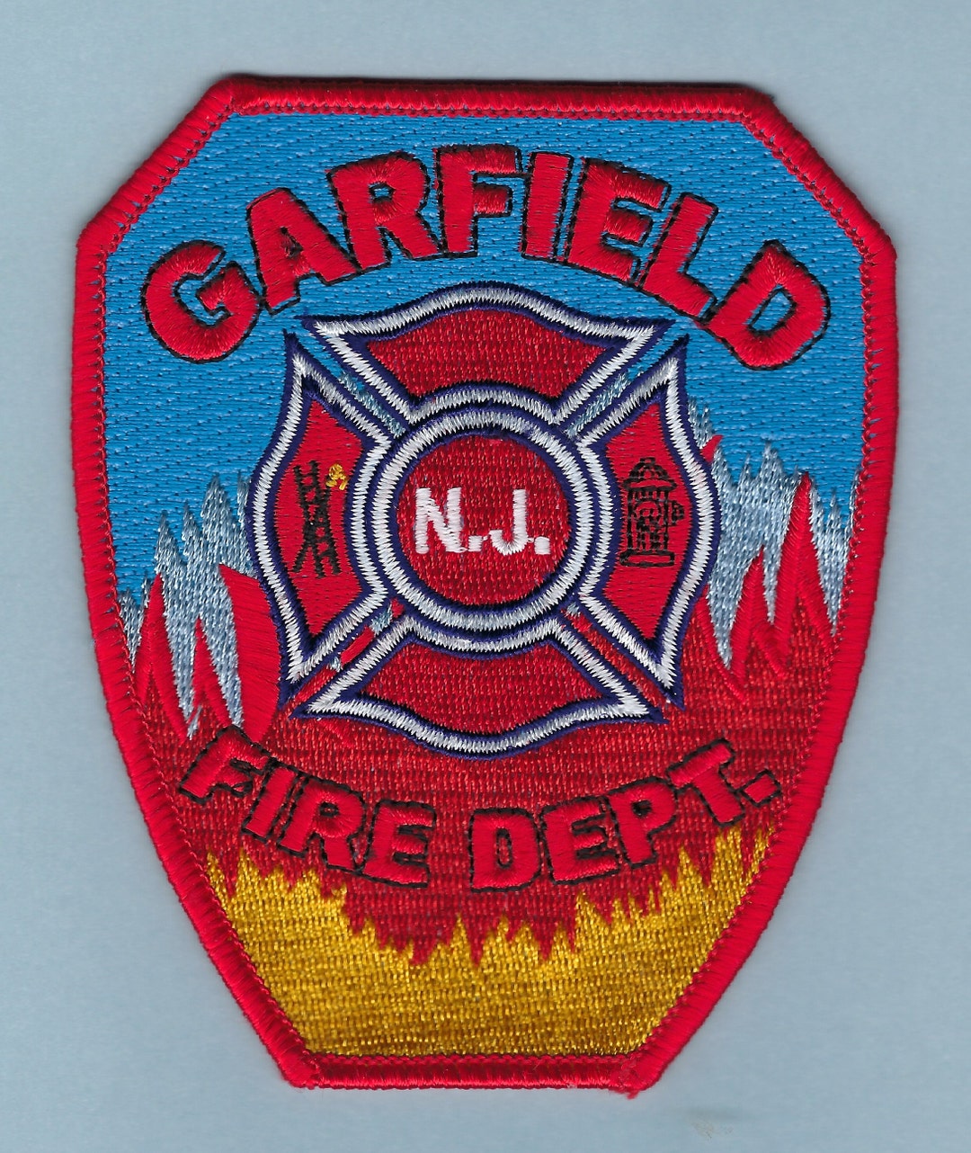 GARFIELD FIRE DEPARTMENT Embroidered Shoulder Patch New Jersey LK - Etsy