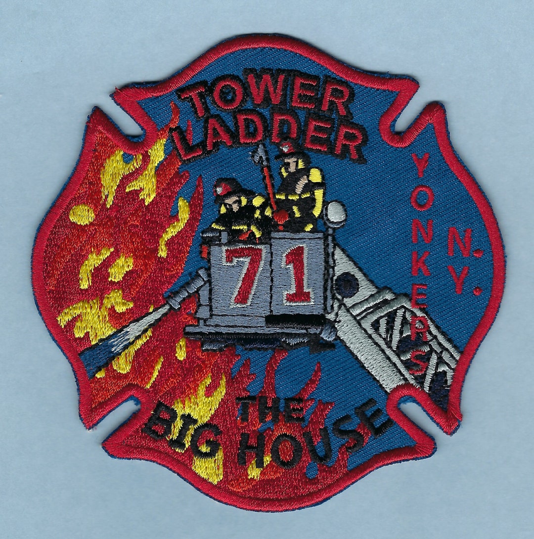 YONKERS FIRE DEPARTMENT Tower Ladder 71 Embroidered Company Patch A ...