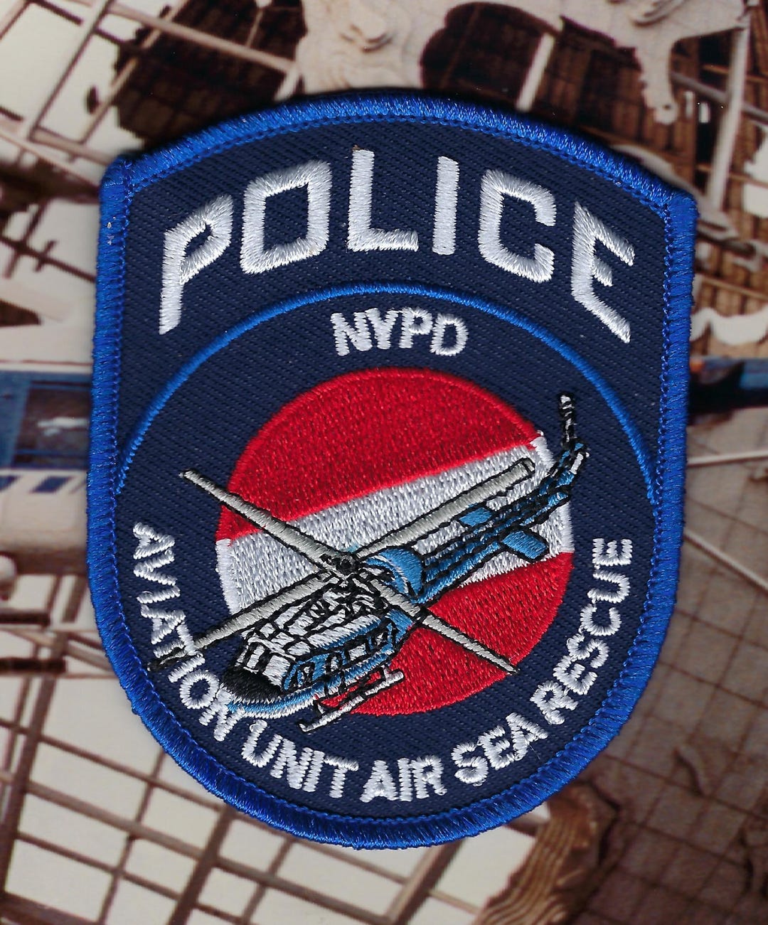 NYPD AVIATION UNIT Air-sea Rescue Limited Edition Embroidered Shoulder ...