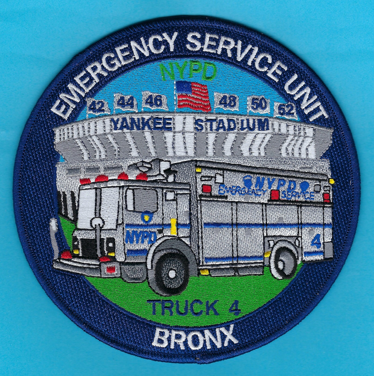 NYPD ESU Truck 4 Company Patch Yankee Stadium Emergency - Etsy