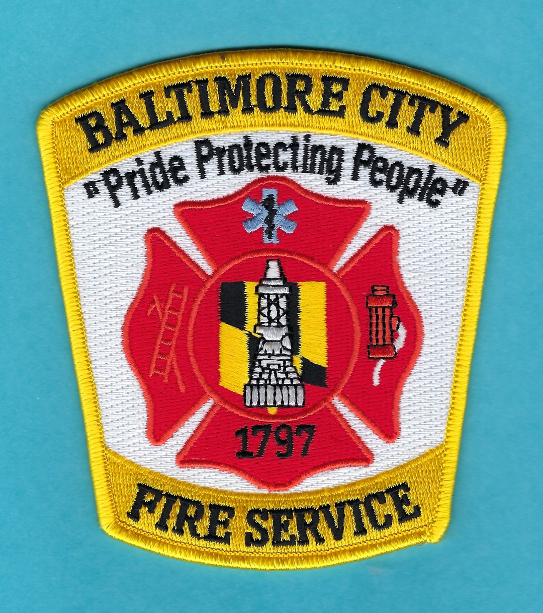 BALTIMORE CITY FIRE Department Embroidered Shoulder Patch 'pride ...
