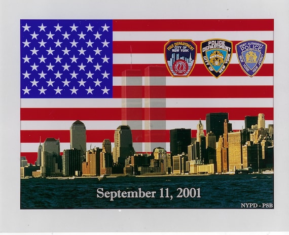 FDNY-NYPD-PAPD 9-11 World Trade Center Center 8x10 Color - Etsy