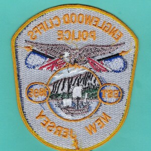 ENGLEWOOD CLIFFS POLICE Department Embroidered Shoulder Patch 'very ...