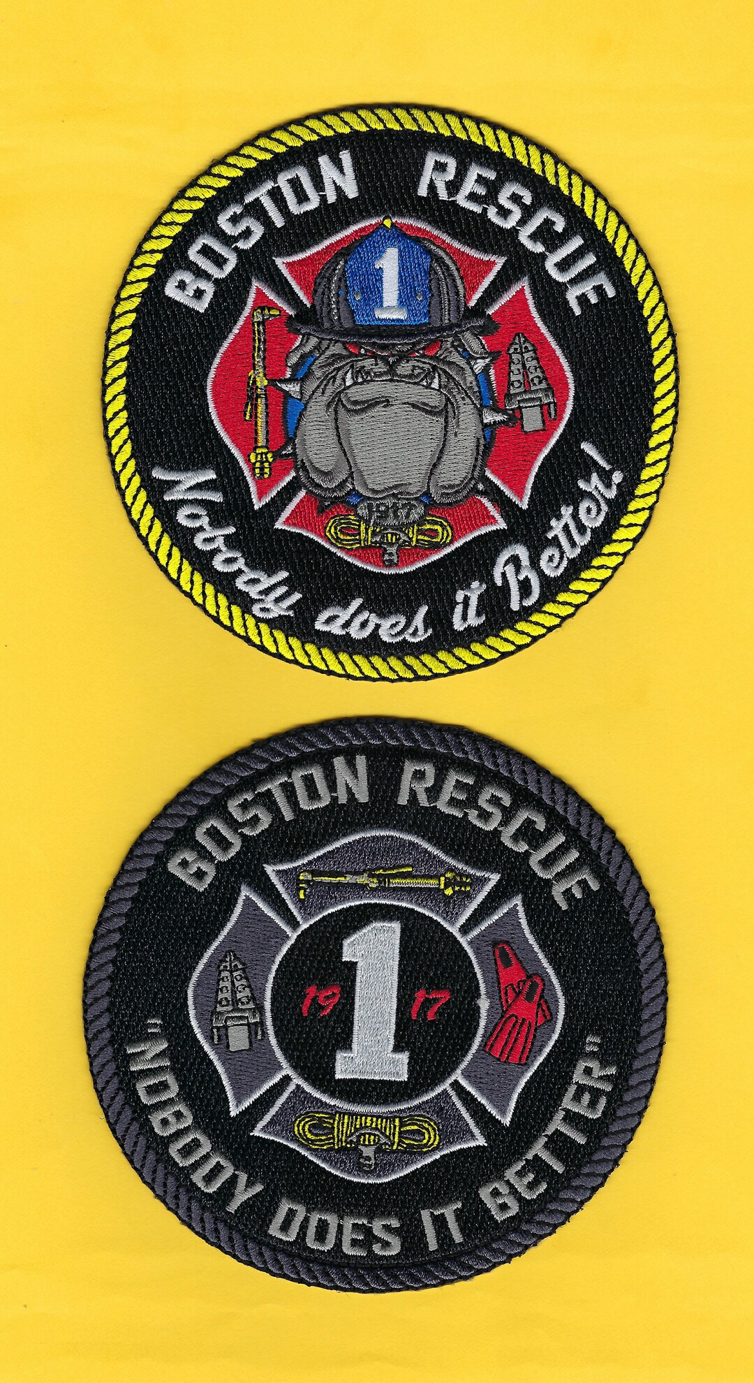 BOSTON FIRE DEPARTMENT Rescue Company 1 Patch Set B - Etsy