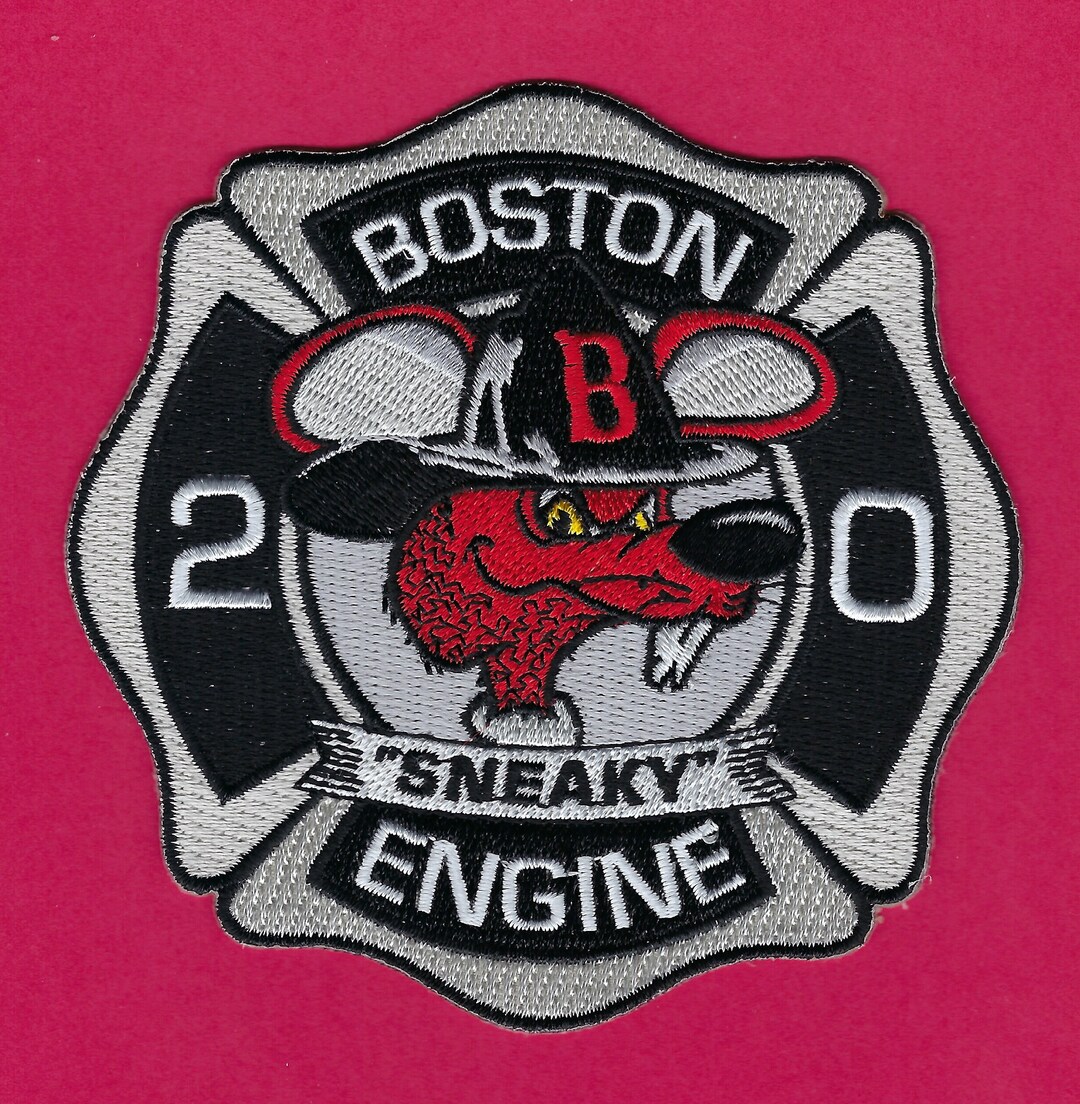 BOSTON FIRE Department Engine 20 Embroidered Company Patch 'SNEAKY' A-W ...