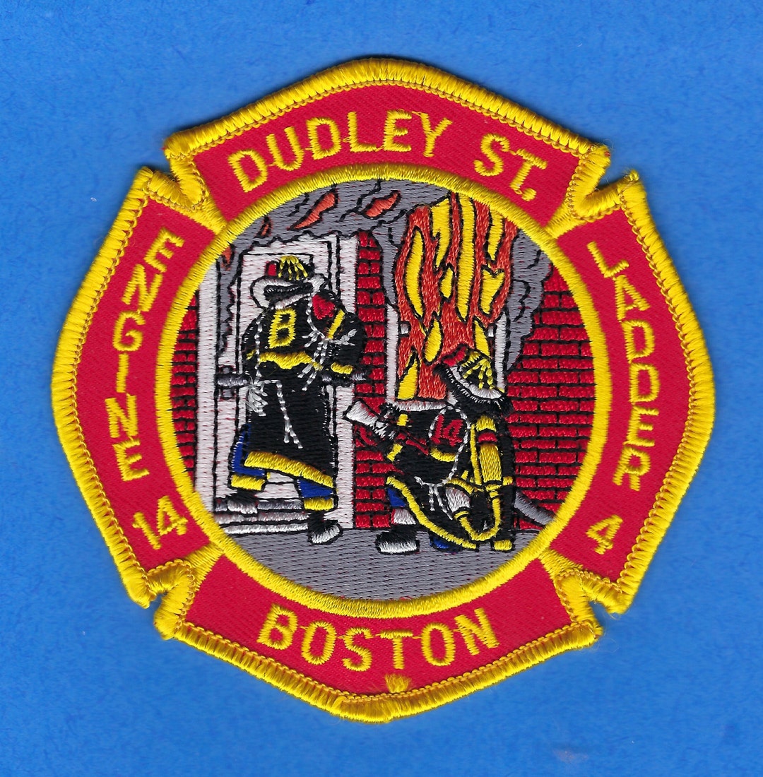 BOSTON FIRE DEPARTMENT Engine 14 Ladder 4 Embroidered Company Patch ...
