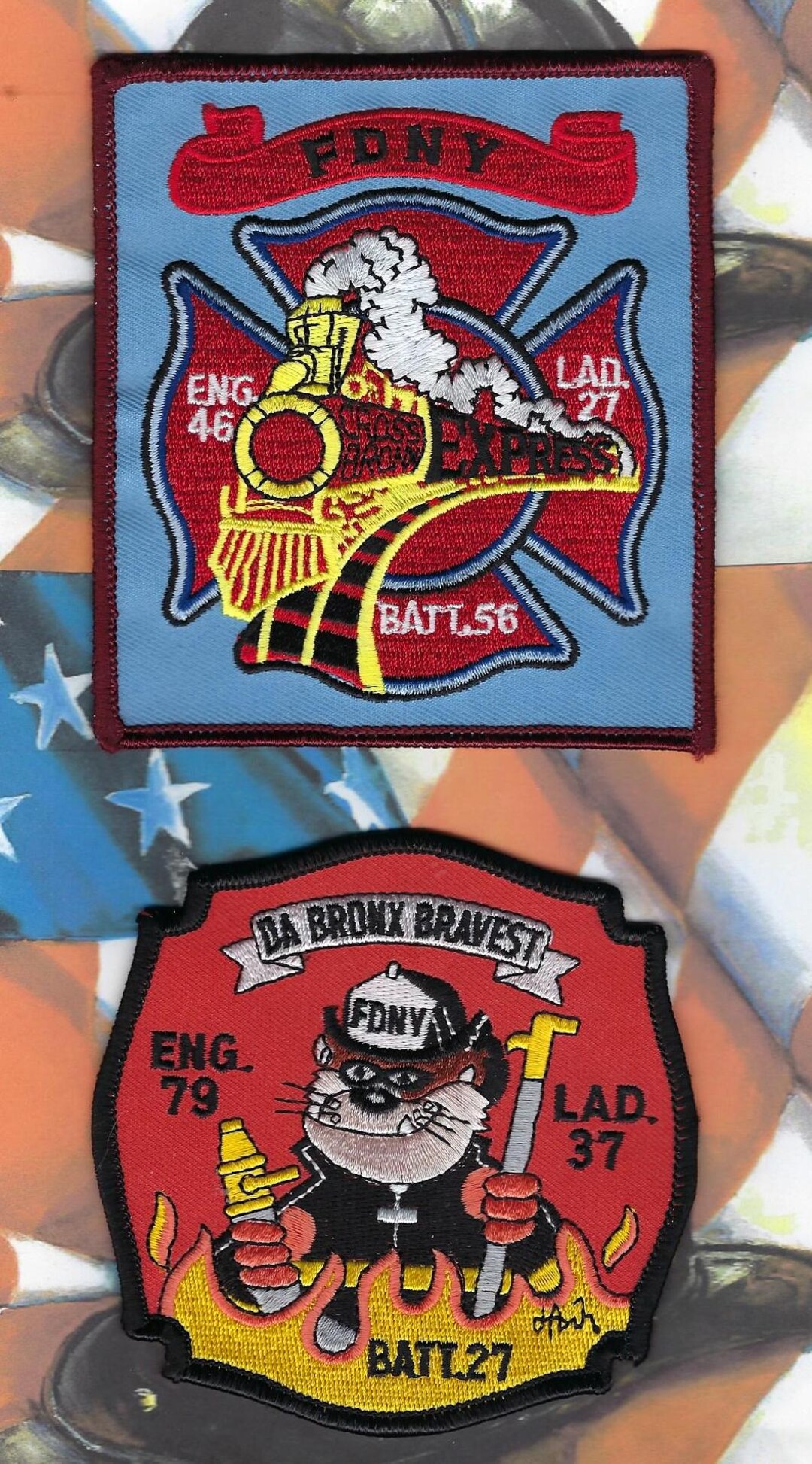 FDNY BRONX Borough Fire Patch Set Six 6 Company Patches From Da' Bronx ...