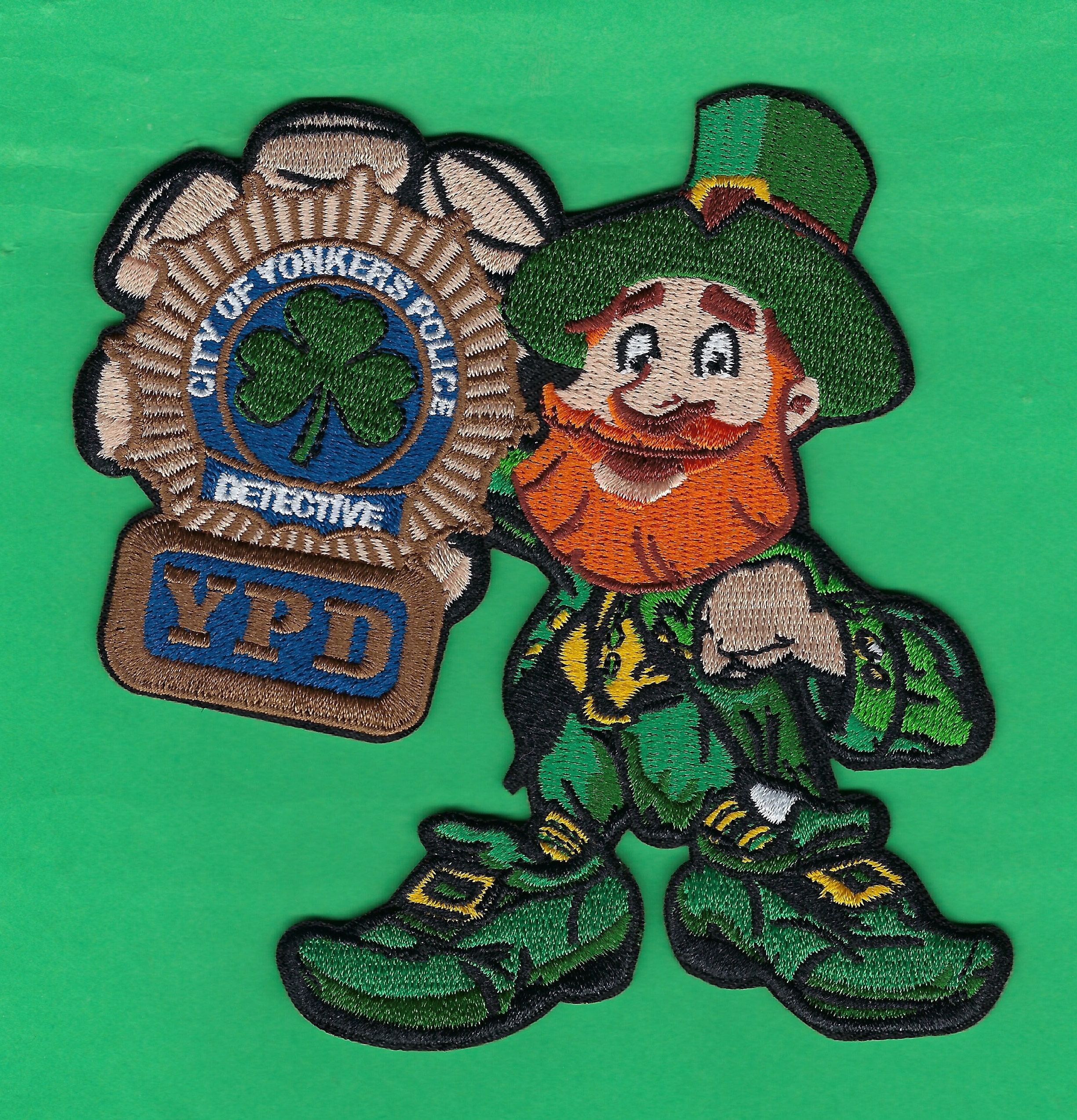 YONKERS POLICE DEPARTMENT Detective Saint Patrick's Day Embroidered ...