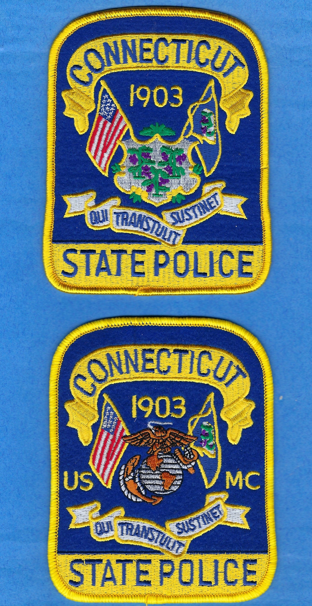 CONNECTICUT STATE POLICE United States Marine Corps Embroidered Patch ...