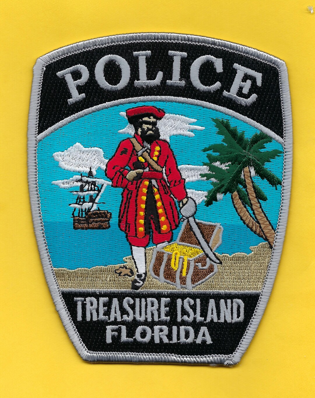 TREASURE ISLAND POLICE Department Embroidered Patch Great Florida ...
