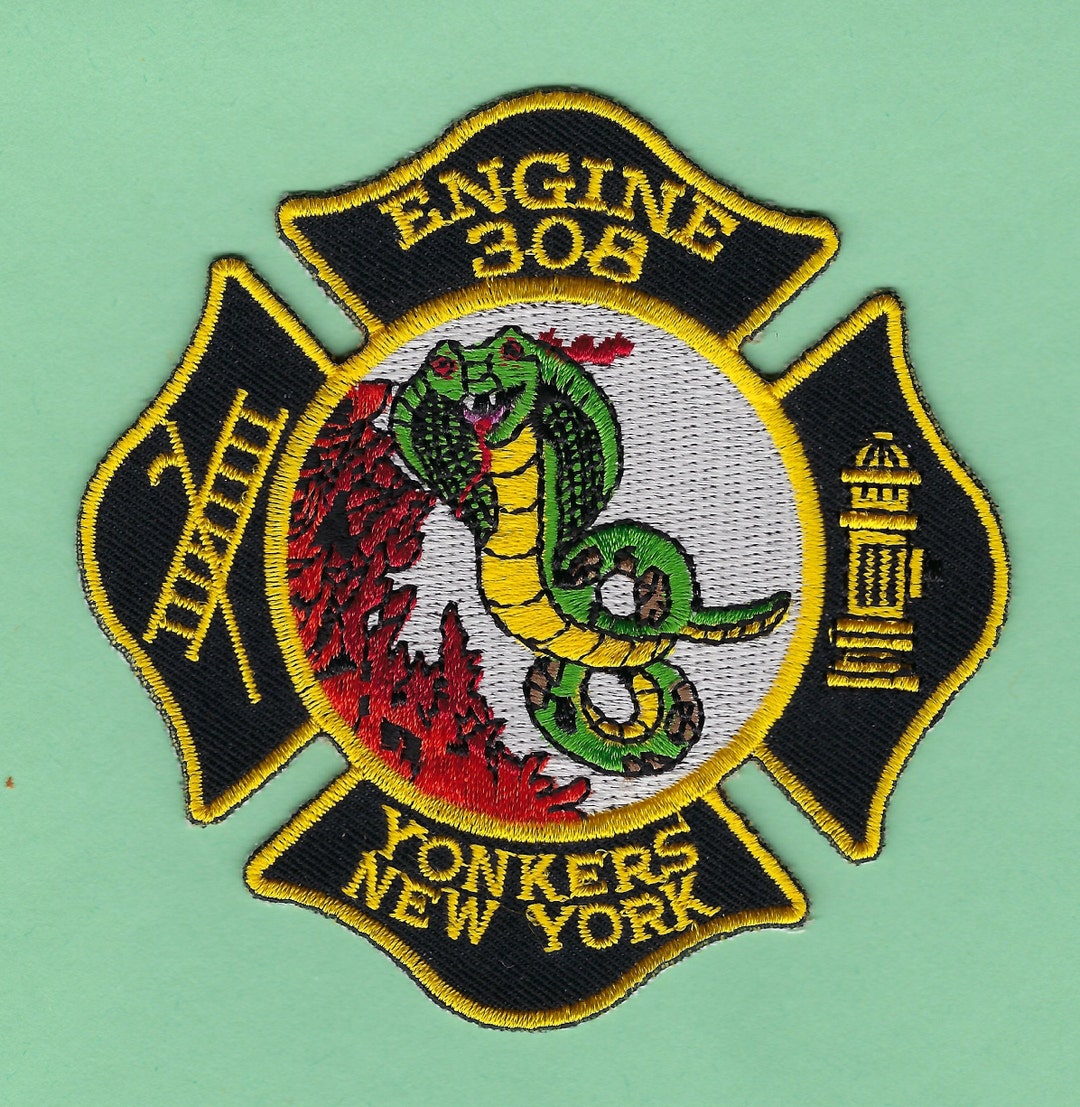 YONKERS FIRE DEPARTMENT Engine 308 Embroidered Company Patch New York ...
