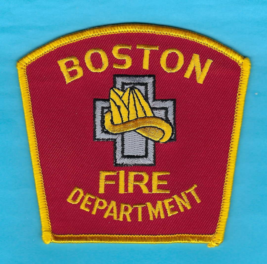 BOSTON FIRE DEPARTMENT Embroidered Patch Massachusetts LK - Etsy