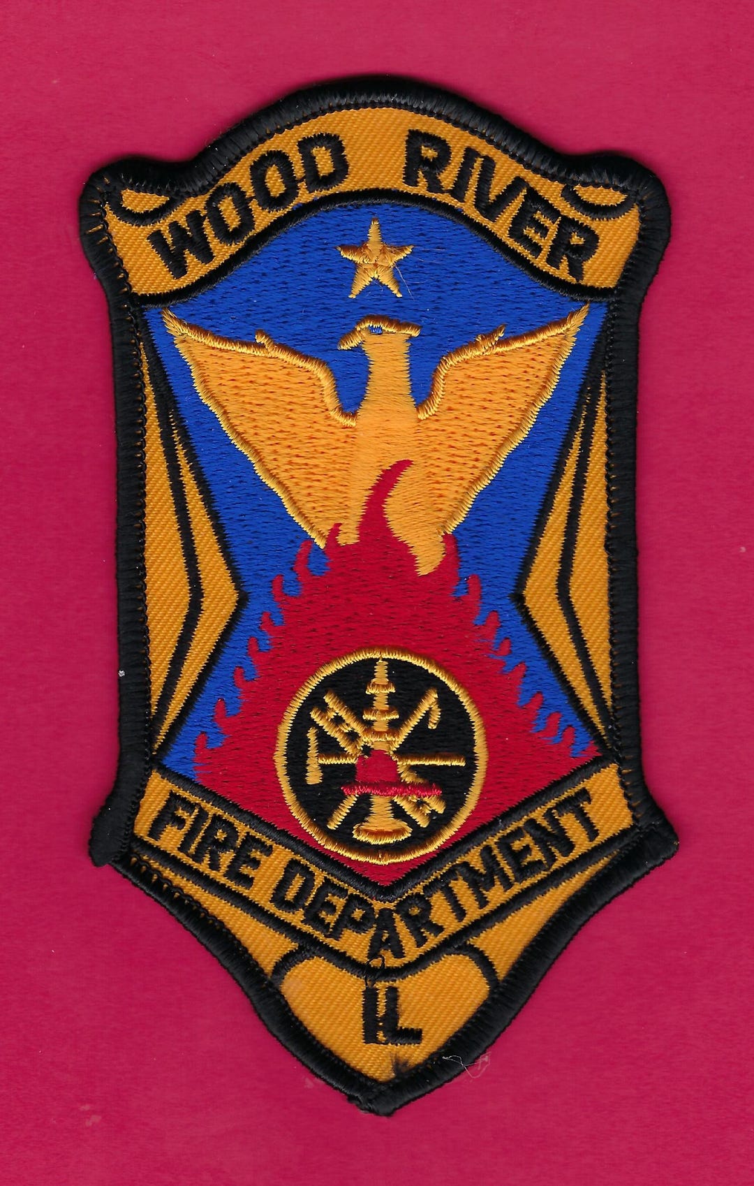 WOOD RIVER Fire Department Embroidered Shoulder Patch Very Nice Artwork ...