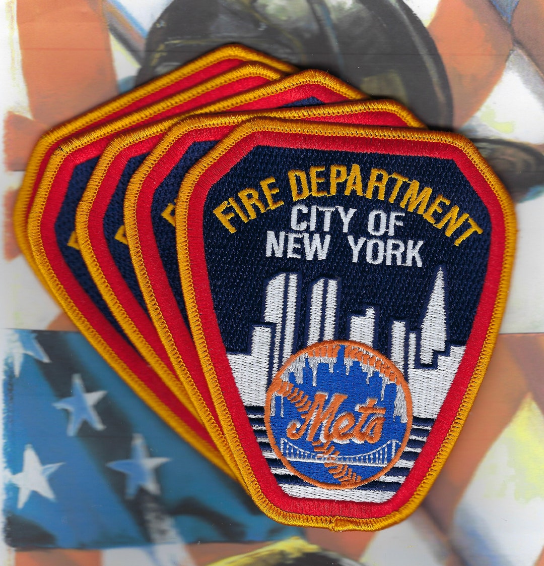 FDNY NEW York Mets Embroidered Patches 5 'amazin Mets' MLBB New York ...