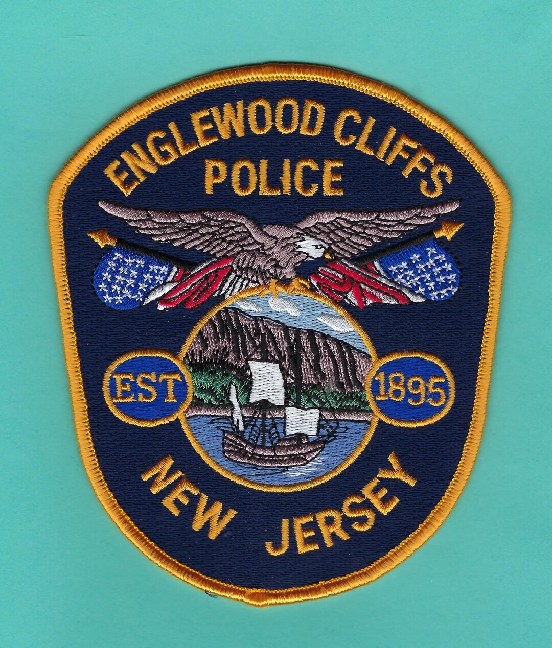 ENGLEWOOD CLIFFS POLICE Department Embroidered Shoulder Patch 'very ...