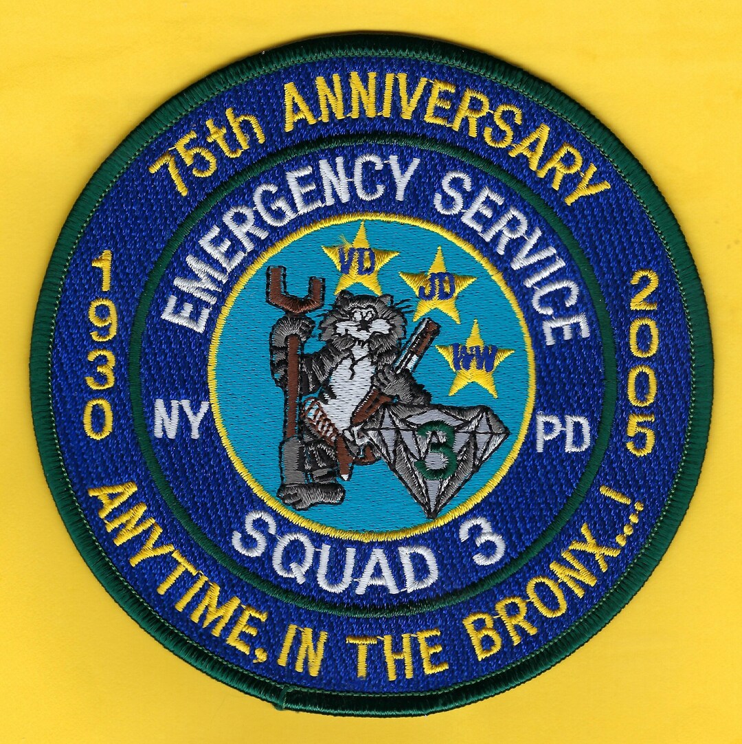 NYPD ESU TRUCK 3 75th Anniversary 5-inch Patch Anytime, in the Bronx ...