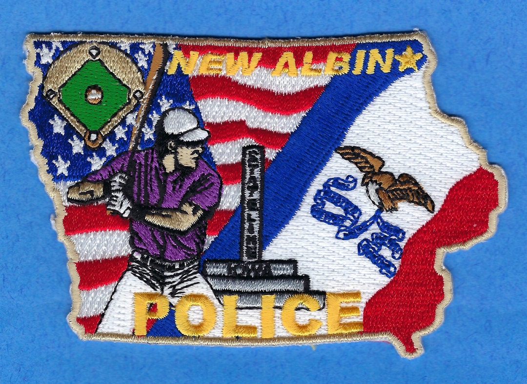 NEW ALBIN Police Department Embroidered Patch Very-hard-to-find Patch ...