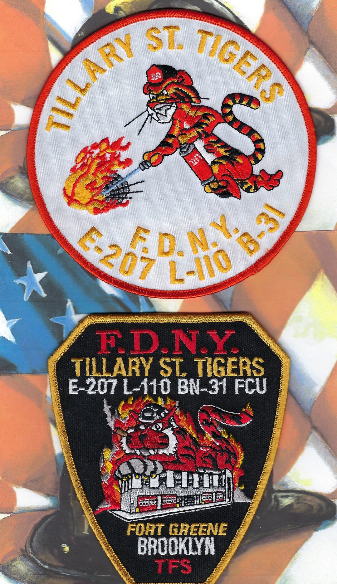 NEW YORK City Fire Department FDNY Engine 207 Ladder 110 Battalion 31 ...