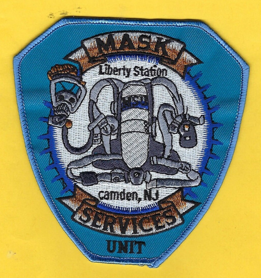 CAMDEN FIRE DEPARTMENT Mask Service Unit Patch New Jersey Awesome LK - Etsy