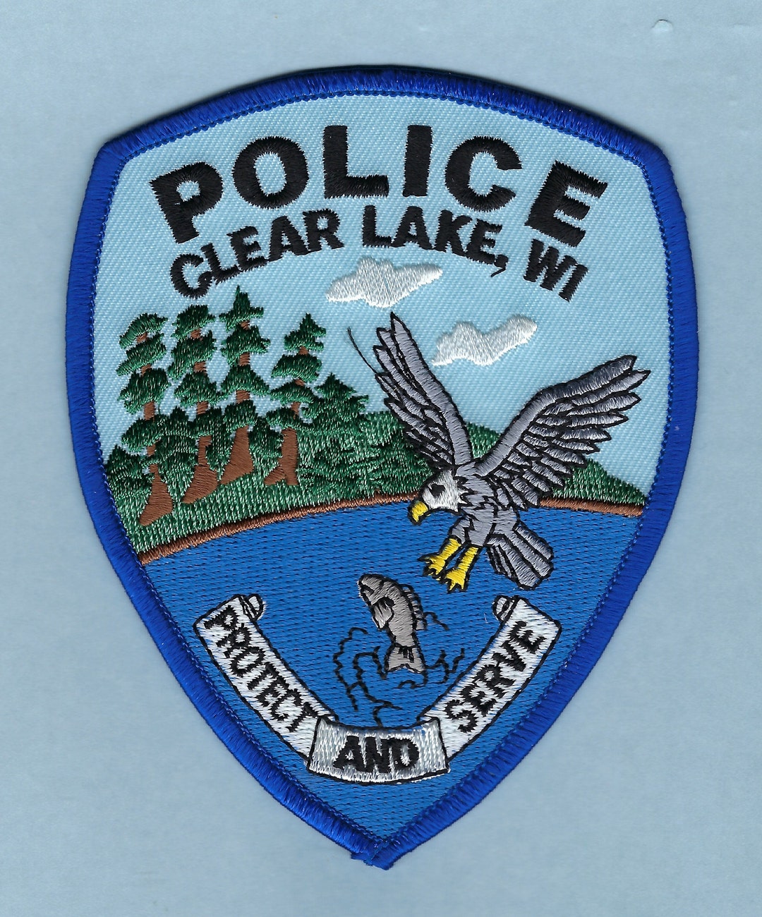 CLEAR LAKE Police Department Embroidered Shoulder Patch WISCONSIN ...