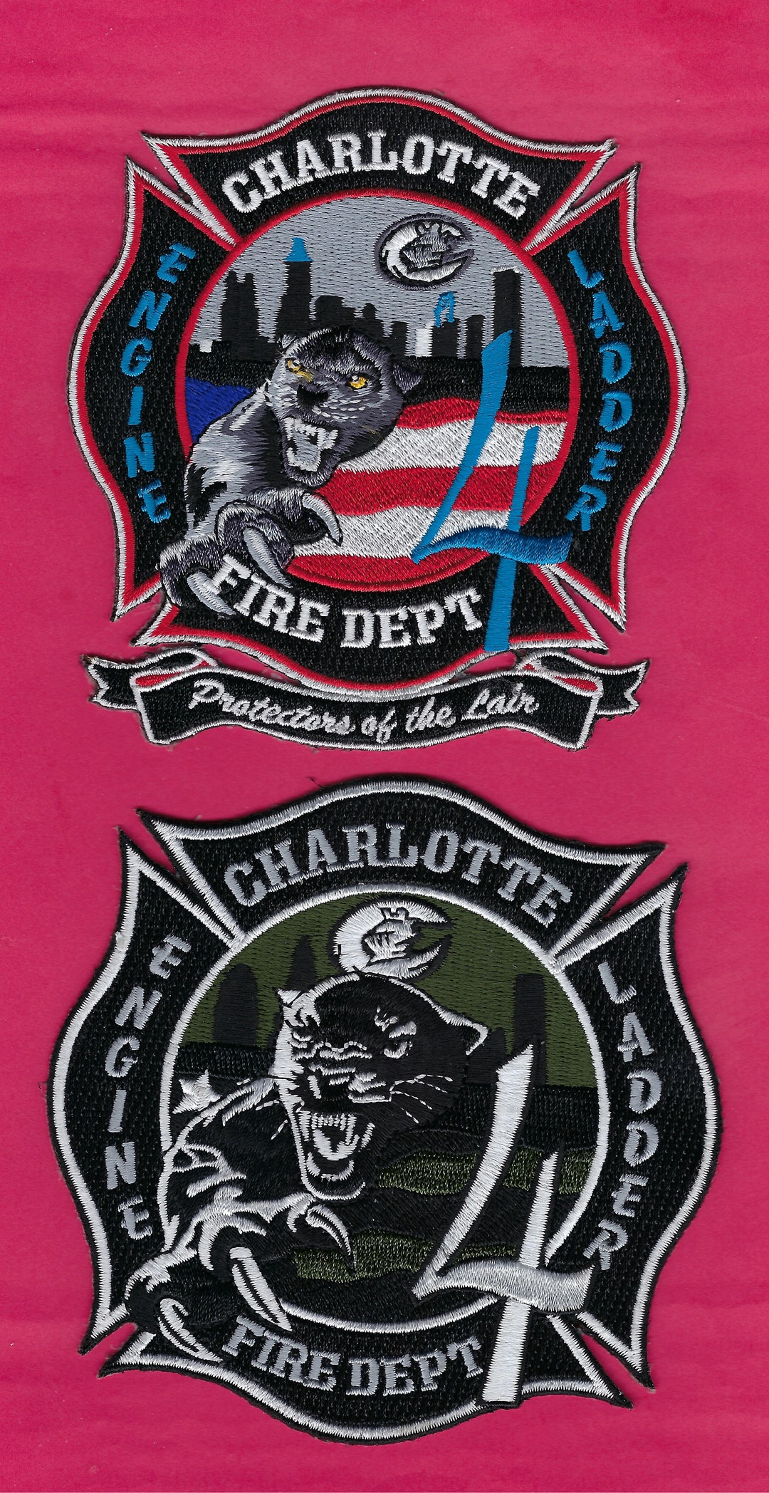 CHARLOTTE FIRE DEPARTMENT Station 4 Embroidered Patch Set North ...