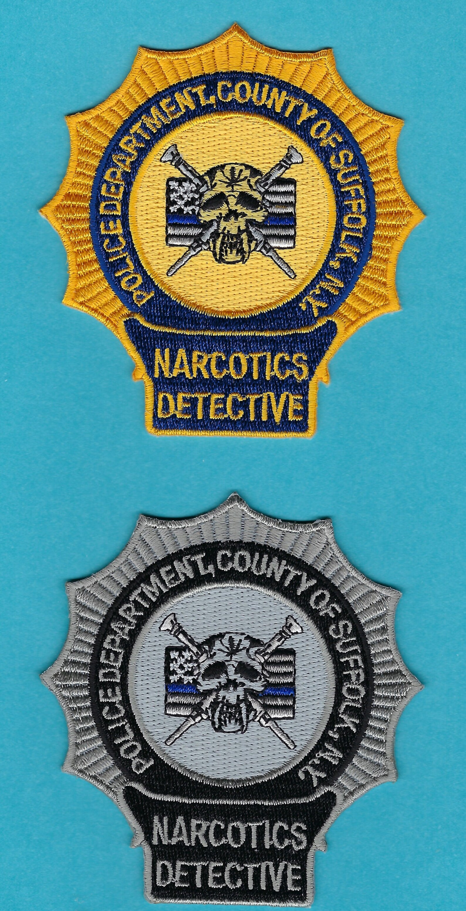 SUFFOLK COUNTY POLICE Department Narcotics Detective Embroidered Patch ...