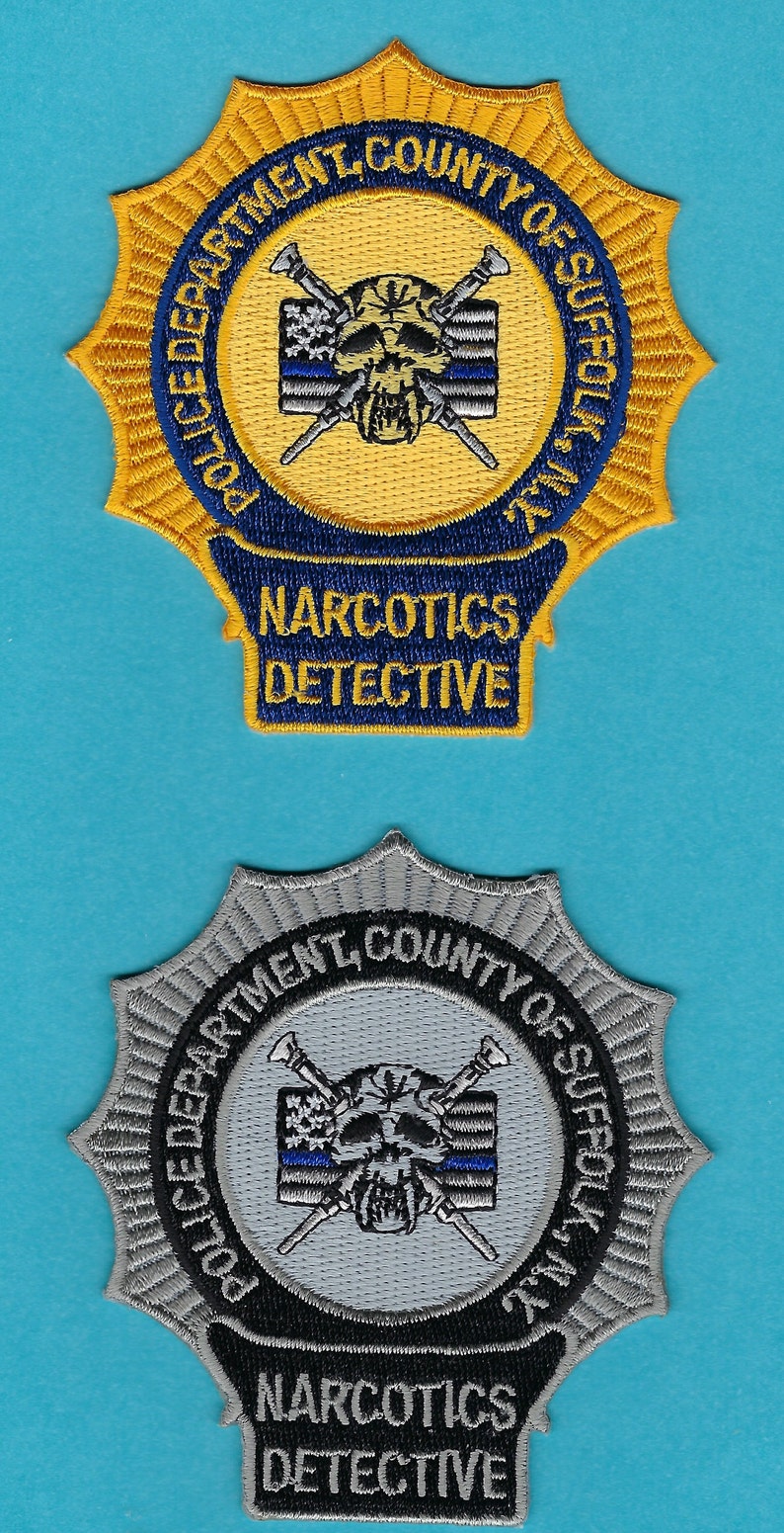 SUFFOLK COUNTY POLICE Department Narcotics Detective Embroidered Patch ...