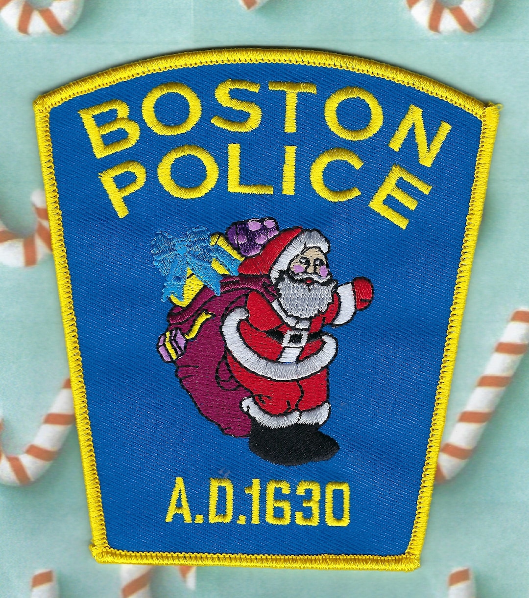 BOSTON POLICE DEPARTMENT Limited Edition Christmas Patch Awesome ...