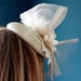 Ivory Cream Wedding Hat With Crinoline Bow Detail, Bride, Mother of the ...