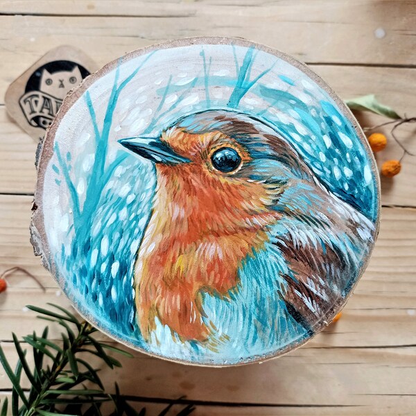 Wood Slice Painting - Etsy
