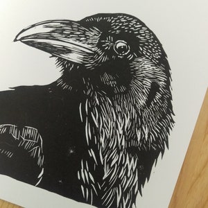 Raven Linocut Print, Original Art, Relief Art Print, Linoleum Print - Etsy