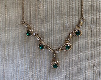 Faux Emerald Necklace - Etsy
