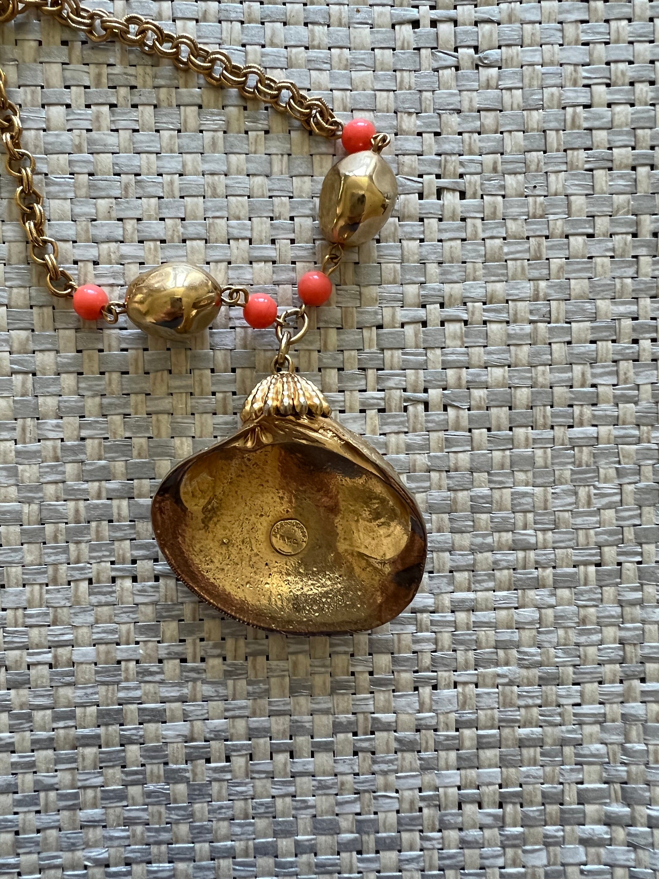 Accessocraft Shell and Coral Necklace - Etsy