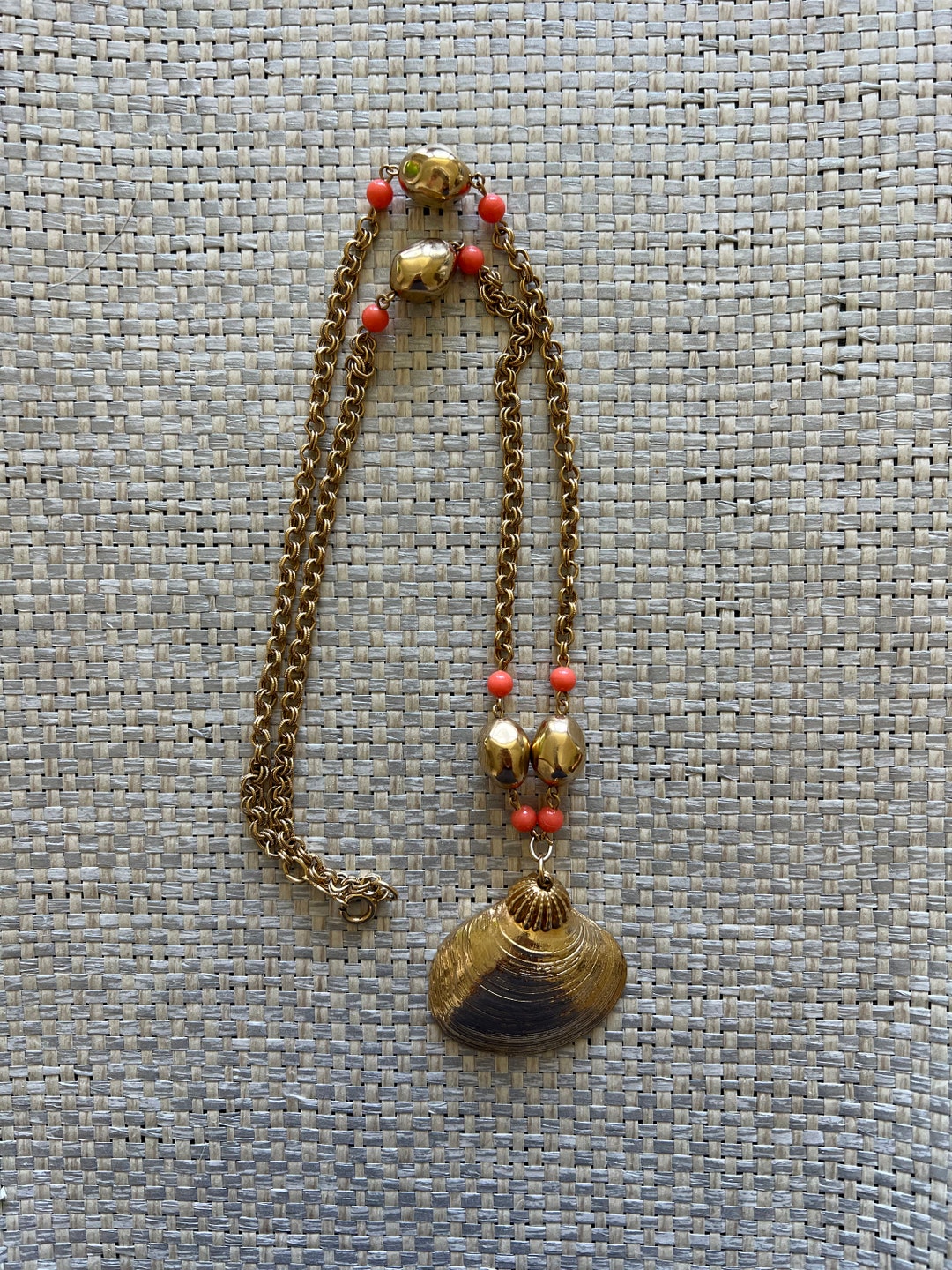 Accessocraft Shell and Coral Necklace - Etsy