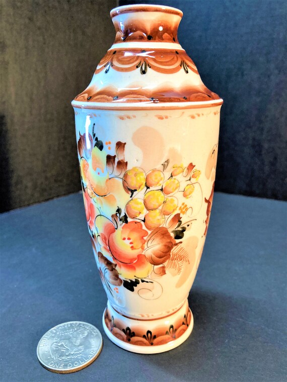 Vases Russian Lomonosov hand-painted vase Home Décor etna.com.pe