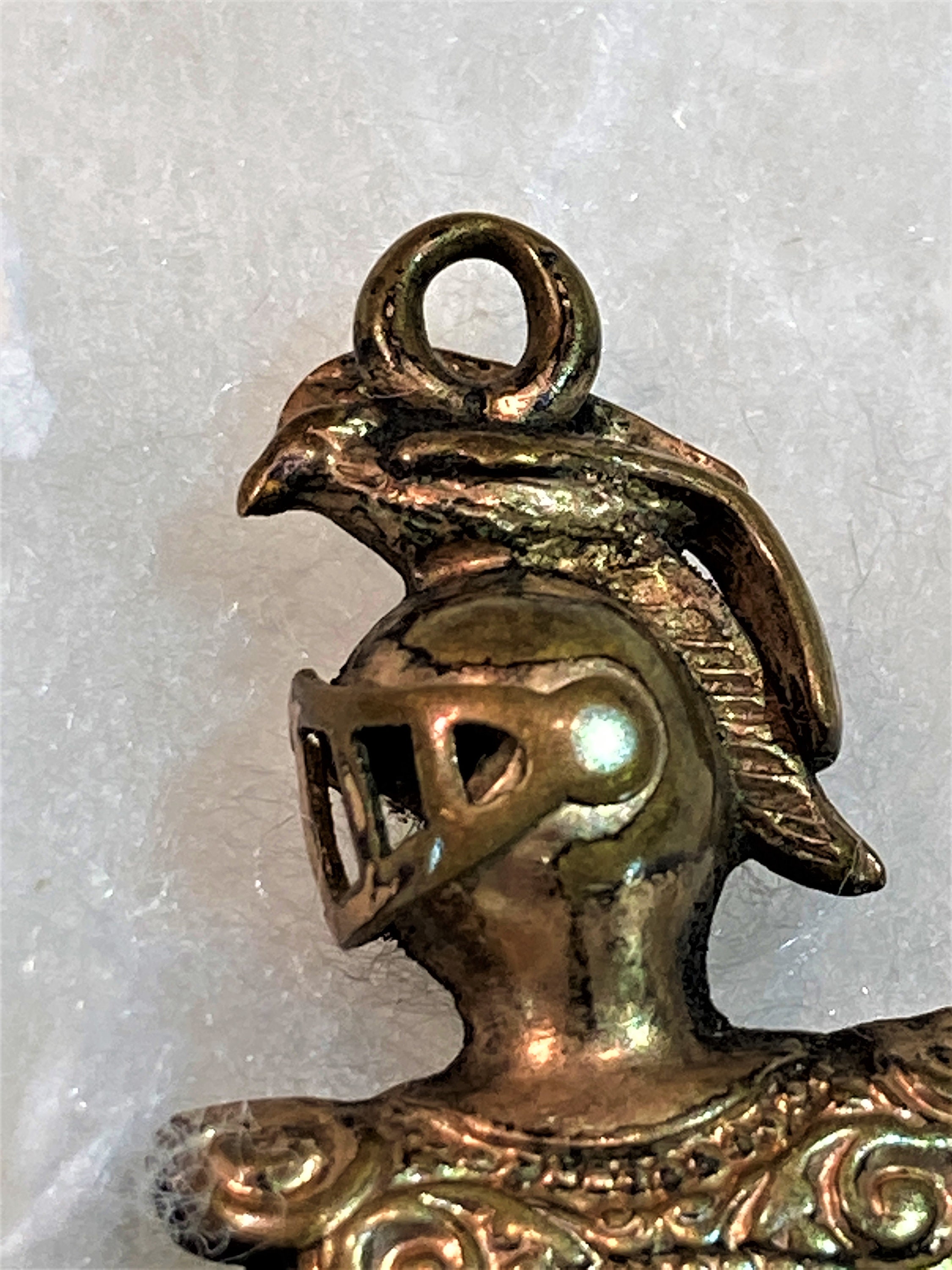 Rare Two-sided Masonic Fob, With Crested Helmet and Three Enamel Colors ...