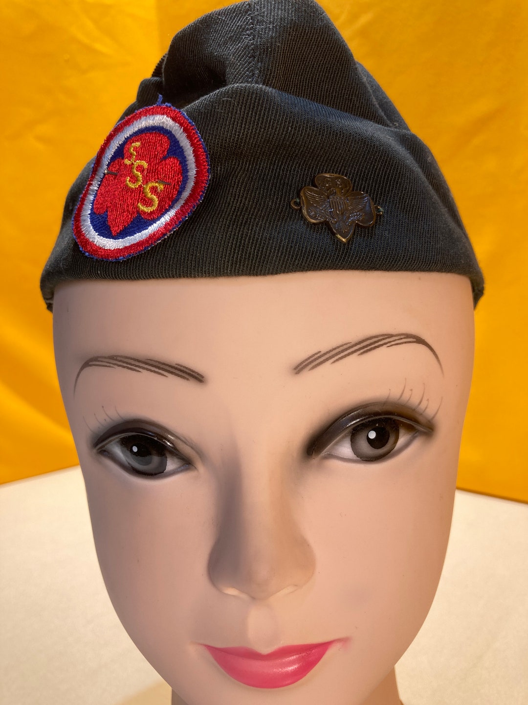 WWII Girl Scout Garrison Cap With Senior Service Scout (SSS) Badge and ...