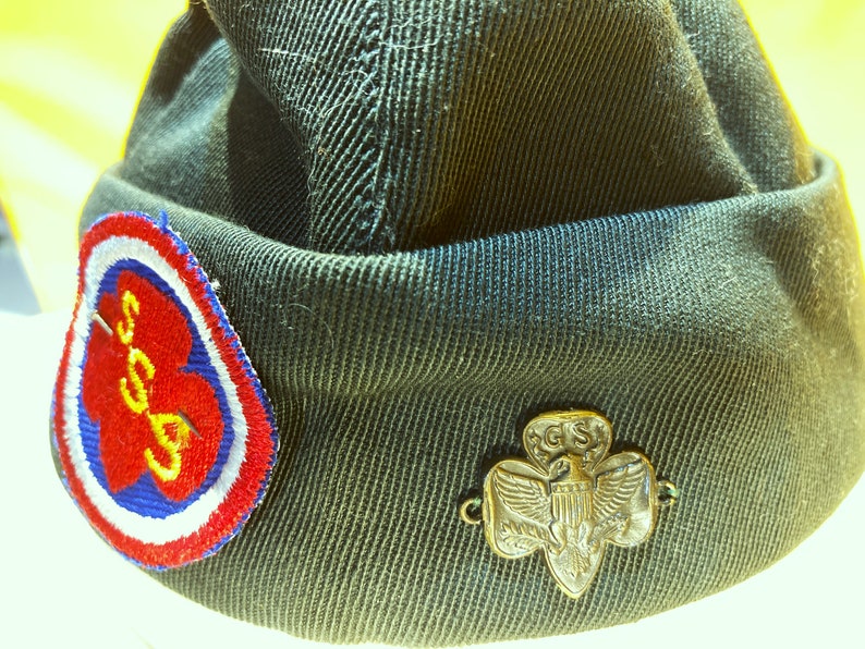WWII Girl Scout Garrison Cap With Senior Service Scout (SSS) Badge and ...