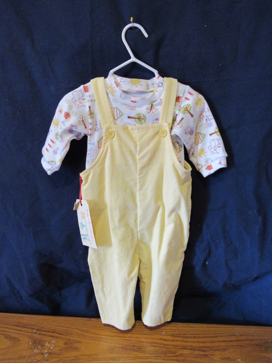 Infants Yellow Corduroy Overalls With Knit Shirt - Etsy