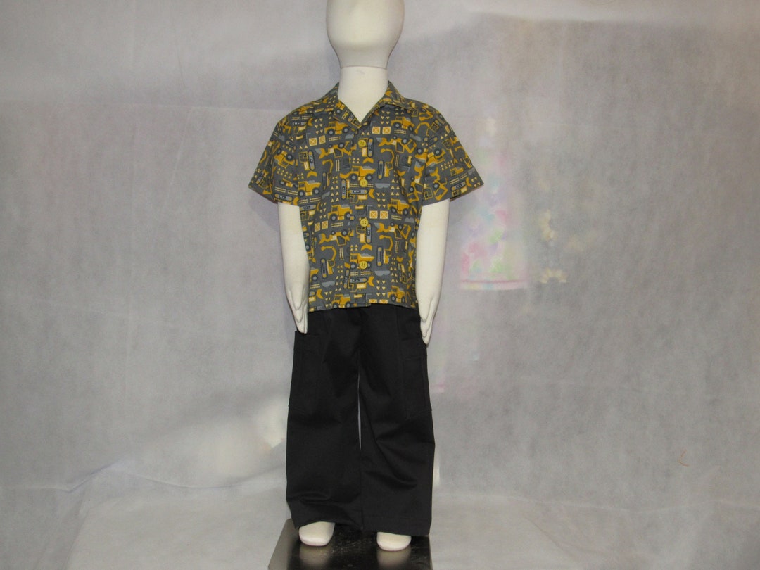 Little Boys Button Front Shirt and Long Pants - Etsy